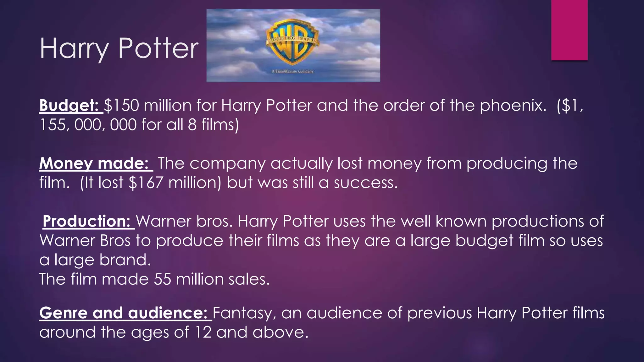 Low and high budget films | PPTX