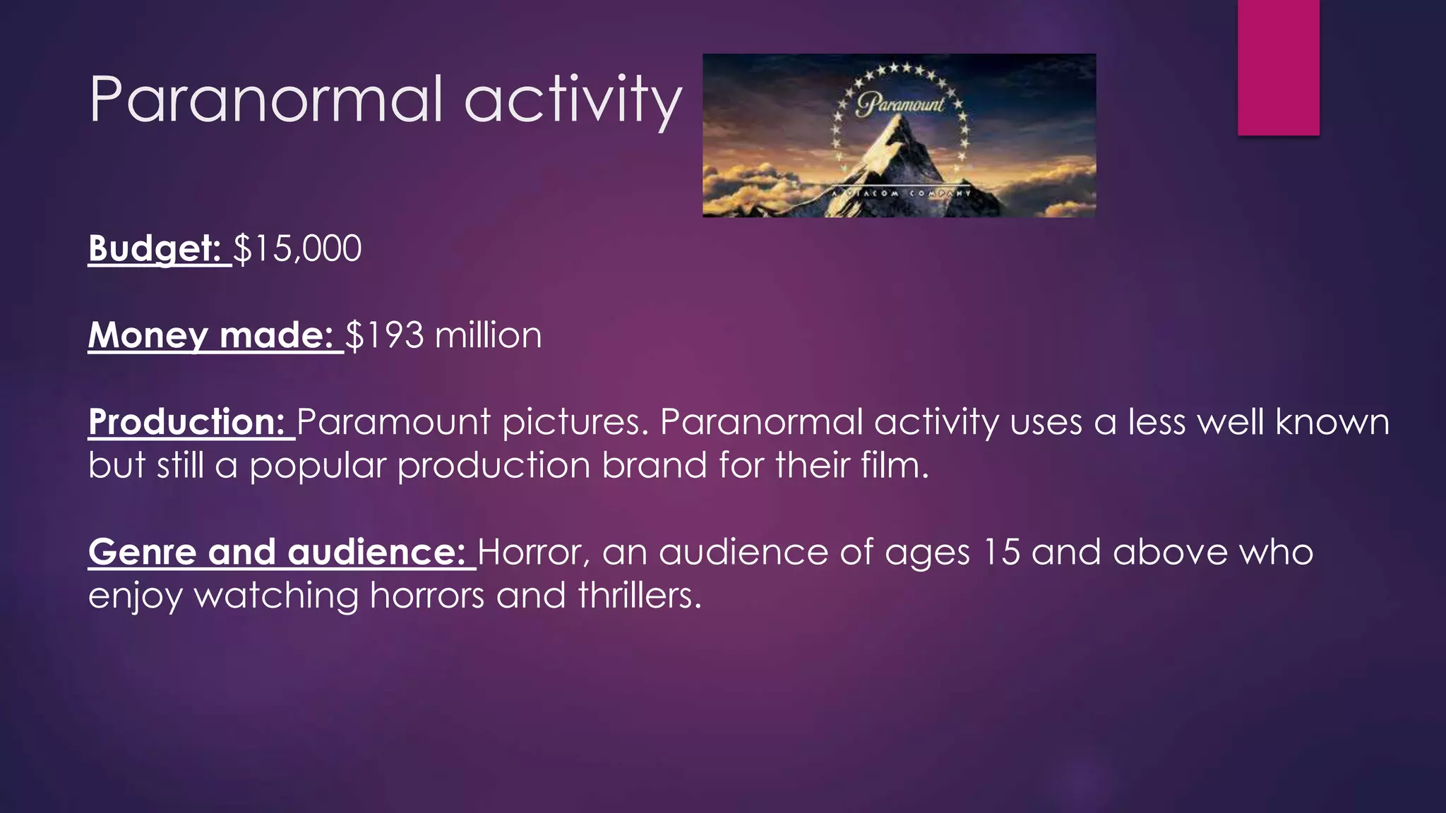 Low and high budget films | PPTX