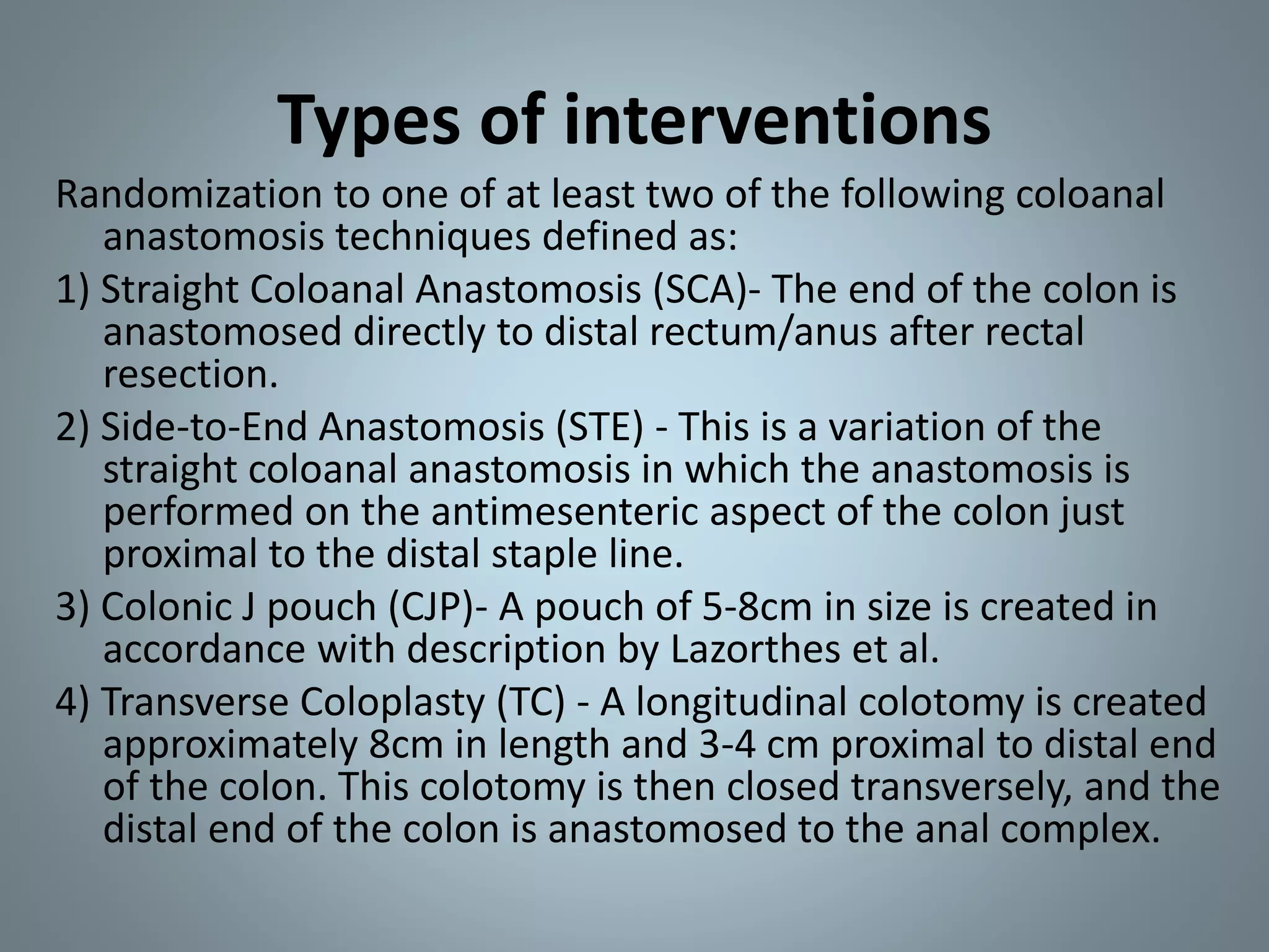 Low Anterior Resection | PPTX