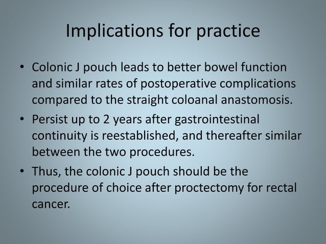 Low Anterior Resection | PPTX | Surgery | Medical Health