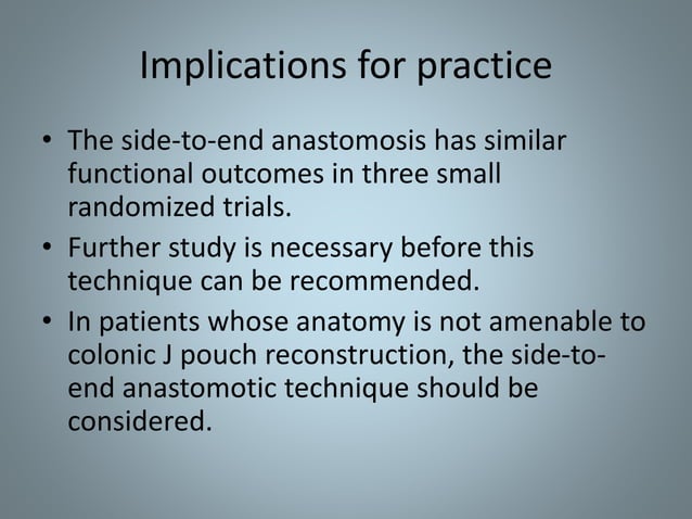 Low Anterior Resection | PPTX | Surgery | Medical Health