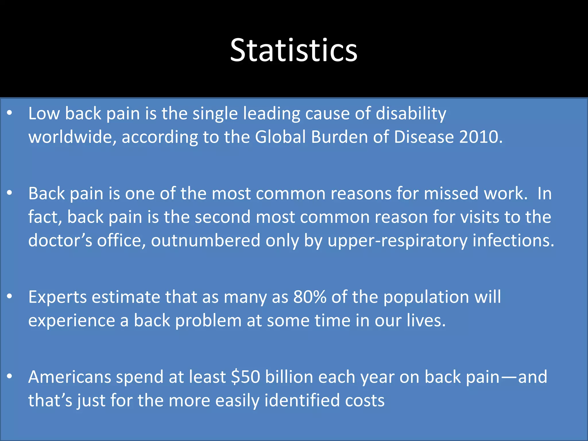 Low back dysfunction for acute and chronic injuries | PPT