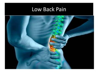 Low back dysfunction for acute and chronic injuries | PPTX