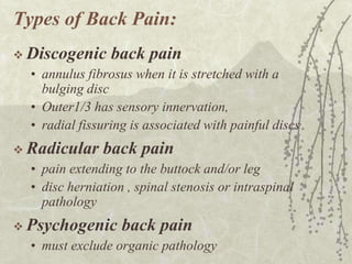 Low back pain | PPT