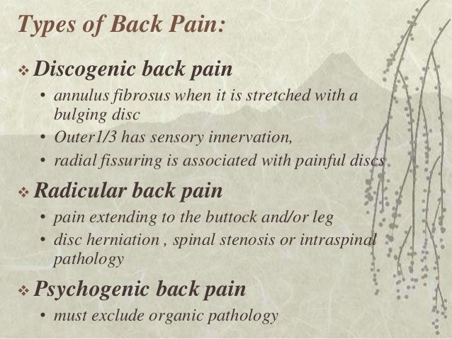 Radicular Low Back Pain