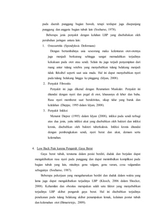 Low back pain | DOCX