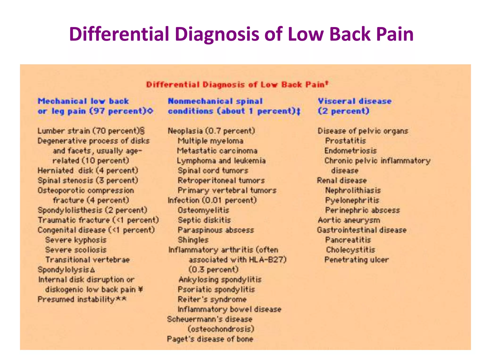 Low back pain | PPTX