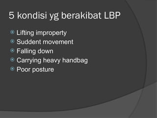 Low Back Pain Presentation (chinese and traditional medicine) | PPTX