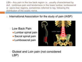 Low back pain & ergonomics | PPTX