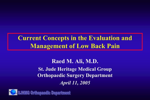 Low Back Pain abc A review of anatomy and treatment options for low ...