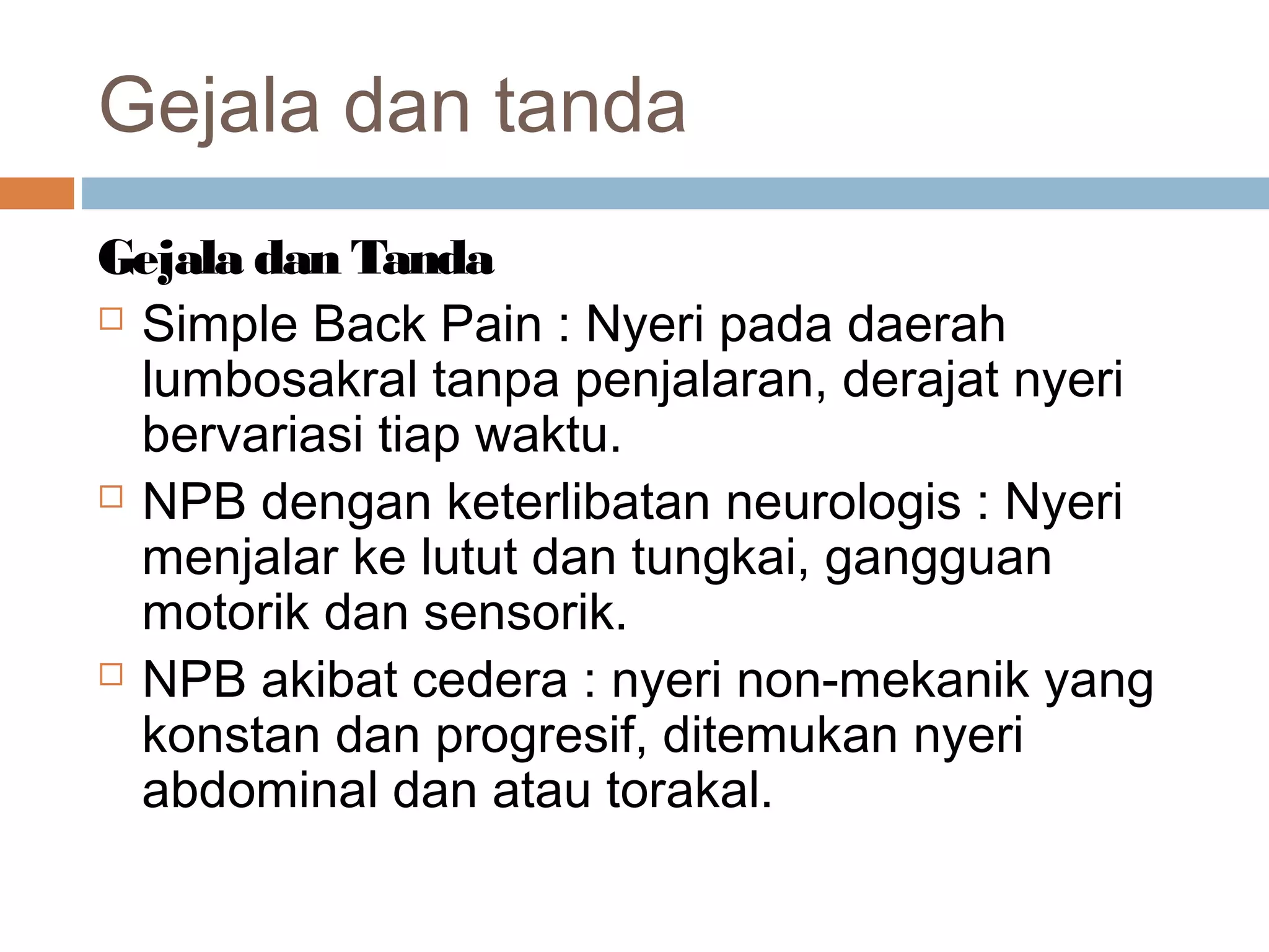 Low back pain | PPT
