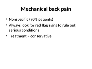 Low Back Pain CP summary medical learning | PPT