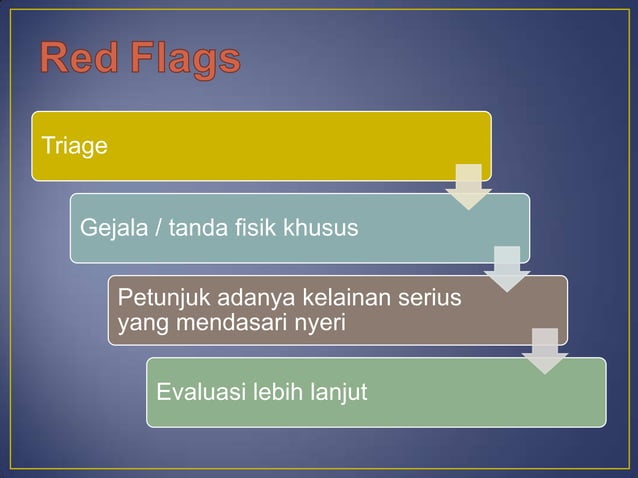 Low back pain, flags | PPTX