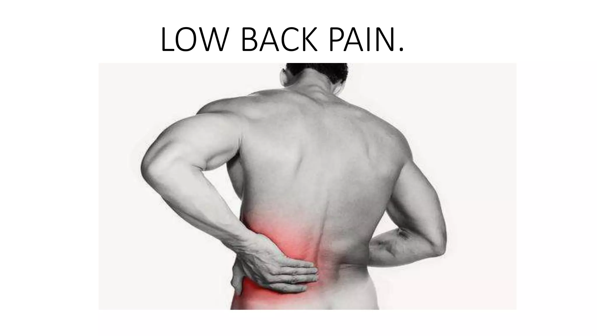 Low back pain package. | PPTX