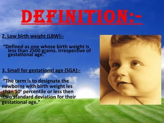 LOW BIRTH WEIGHT BABY | PPT