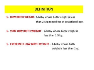 low birth weight child health nursing bsc | PPTX