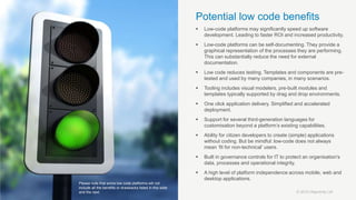 Low code application platforms | PPTX