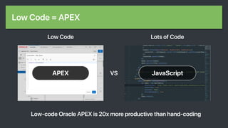 Low Code Meets the Enterprise - Low Code AppDev with Oracle APEX | PPT