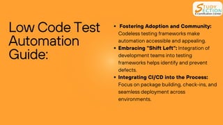 Introduction: Low Code Testing and Its Scope | PPT