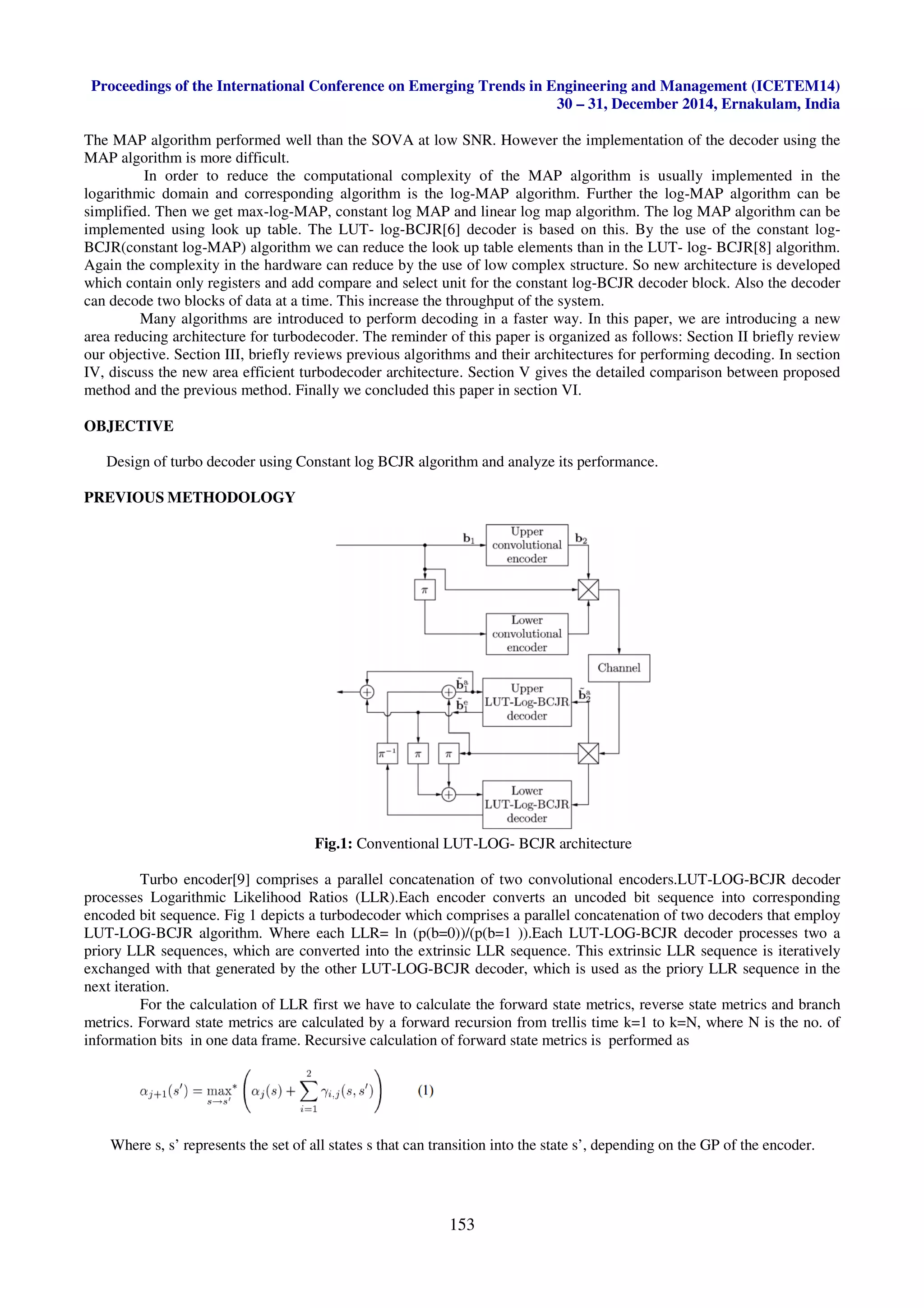 Low Complexity Turbo Decoder With Modified Acs Pdf Programming Languages Computing