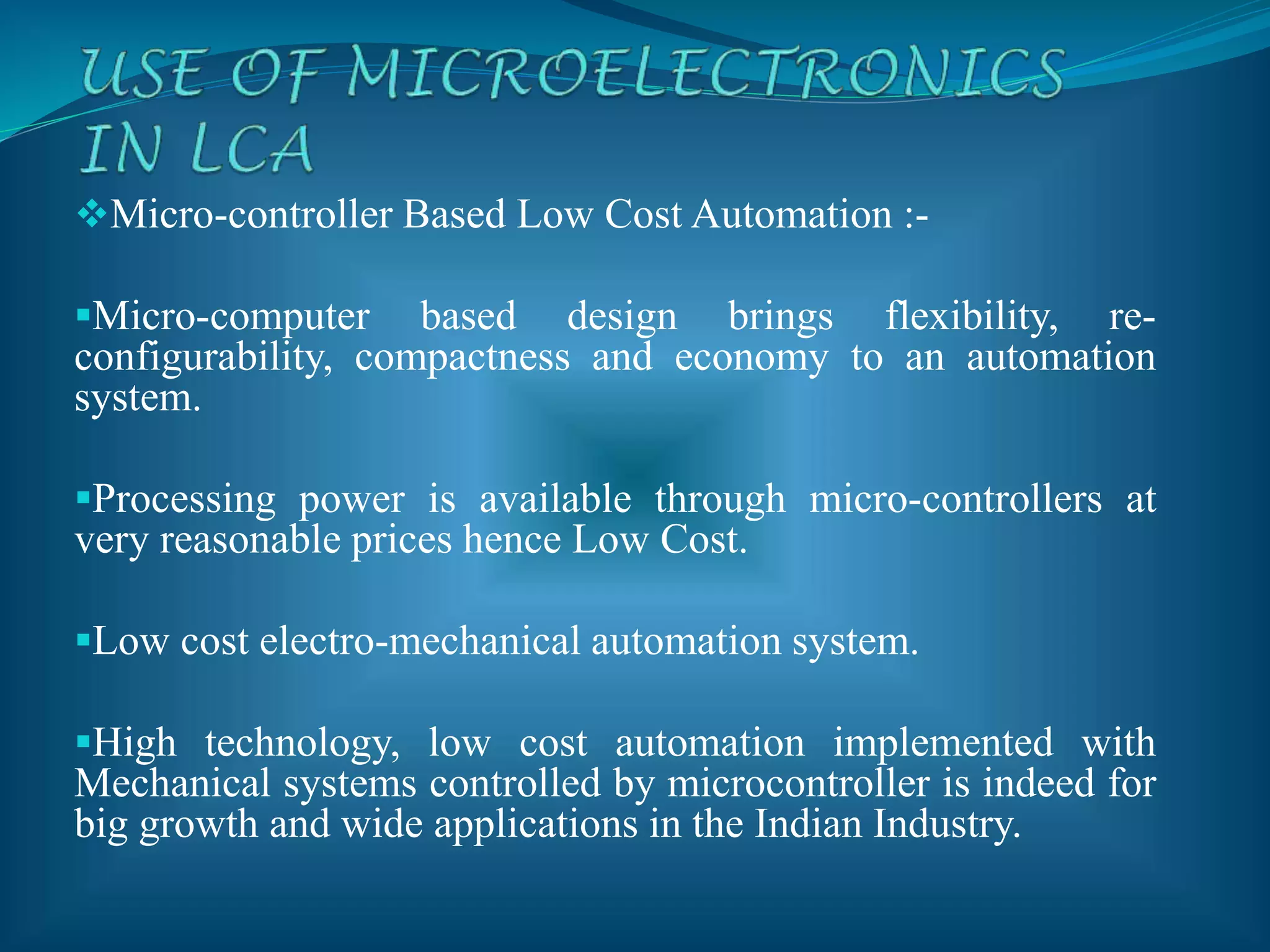 Low cost automation | PPTX