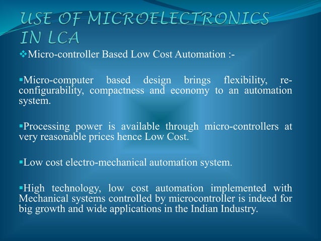 Low cost automation | PPTX