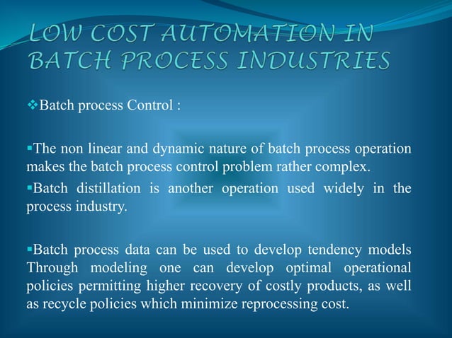 Low cost automation | PPTX