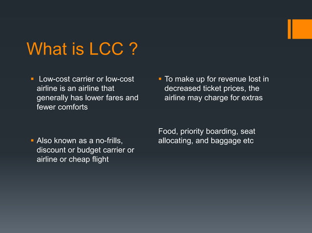 Low cost carrier (lcc) | PPT