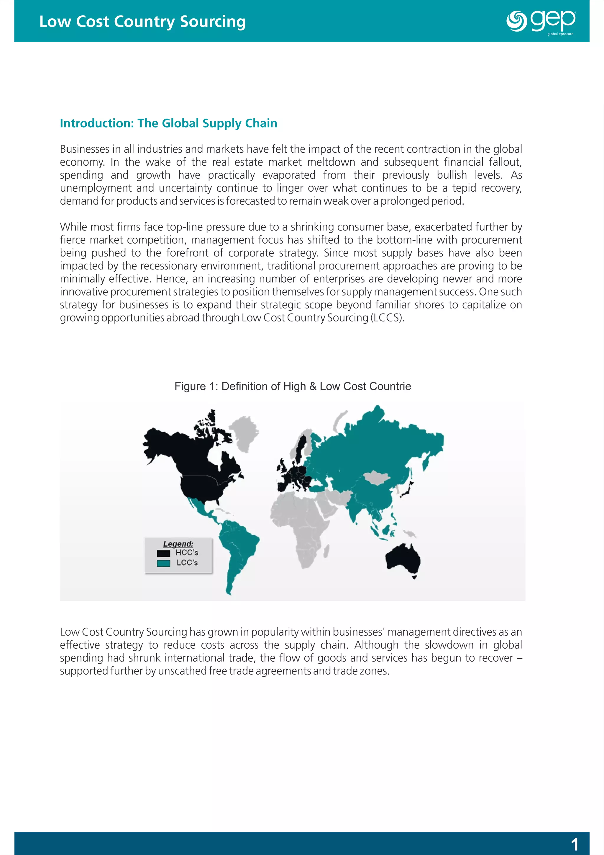 White Paper: Low cost country sourcing – navigating unchartered ...