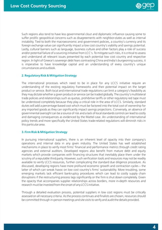 White Paper: Low cost country sourcing – navigating unchartered ...