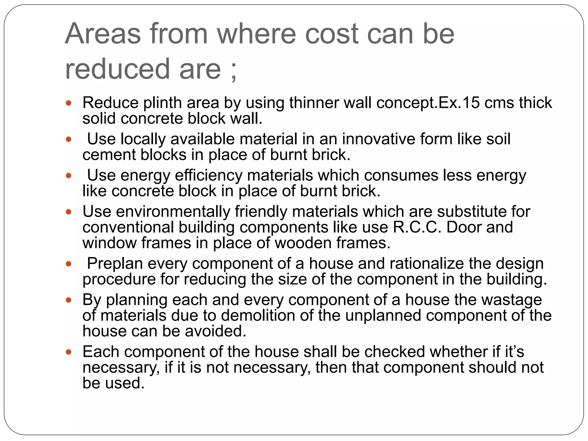 Low cost housing | PPTX