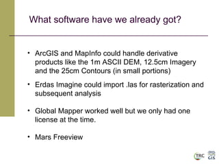 Low cost solutions for Lidar and GIS analysis | PPT