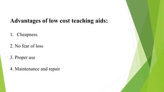 Low cost teaching aids (ppt) | PPTX