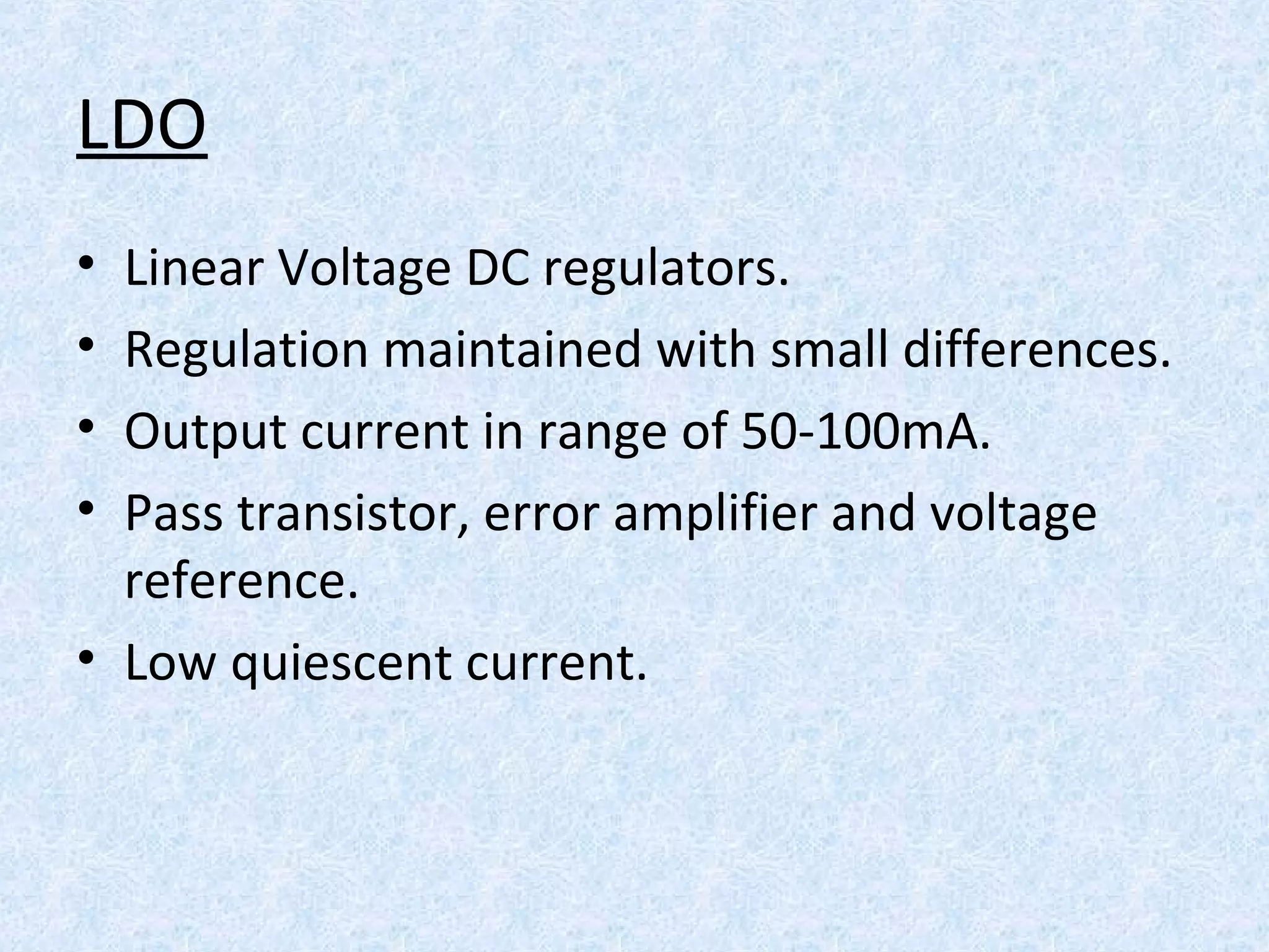 Low dropout regulator(ldo) | PPT