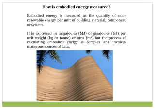Low embodied energy | PPTX