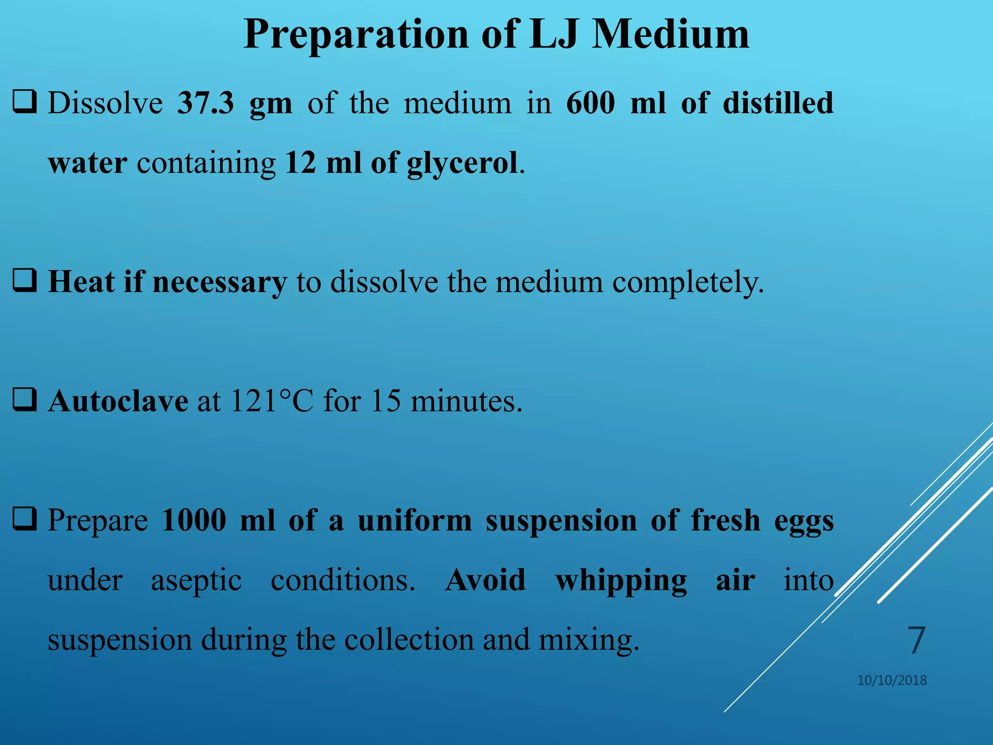 Lowenstein jensen medium | PPTX