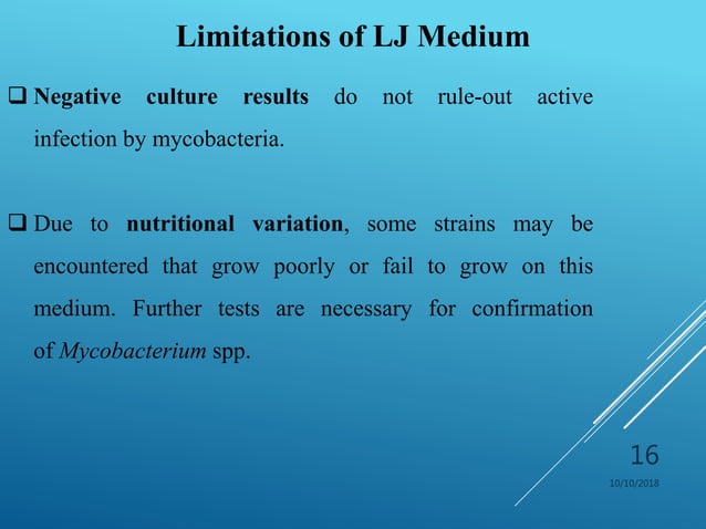 Lowenstein jensen medium | PPTX | Chemistry | Science