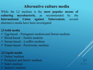 Lowenstein jensen medium | PPTX