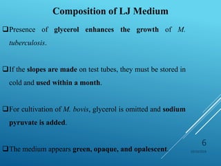 Lowenstein jensen medium | PPTX