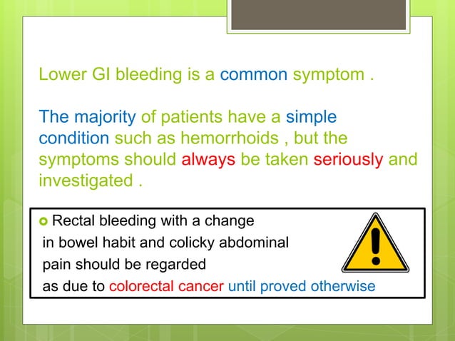 Lower gi-bleeding | PPTX