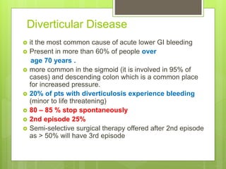 Lower gi-bleeding | PPTX