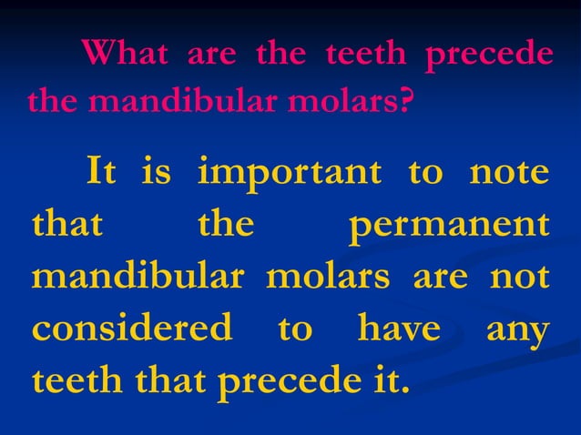 Lower First Molar | PPT