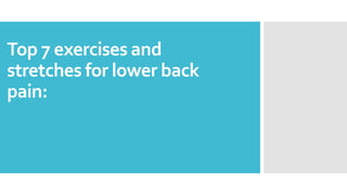 Lower back pain exercises and stretches | PPT