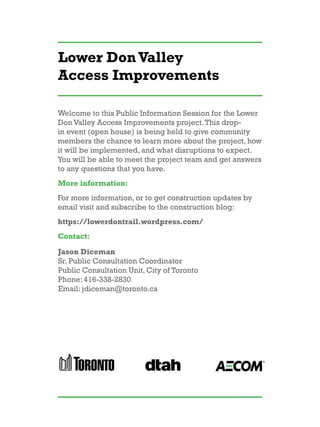 Lower Don Valley Trail 2015 Construction | PDF