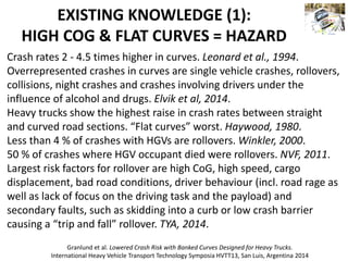 Lowered crash risk with banked curves designed for heavy trucks ...
