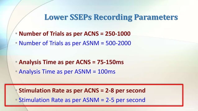 Lower Extremity Somatosensory Evoked Potentials (lower SSEP) | PPTX