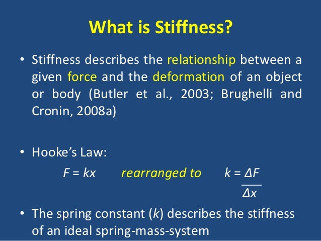 Lower Extremity Stiffness Lecture