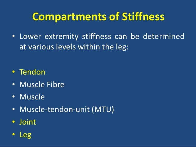 Lower Extremity Stiffness Lecture