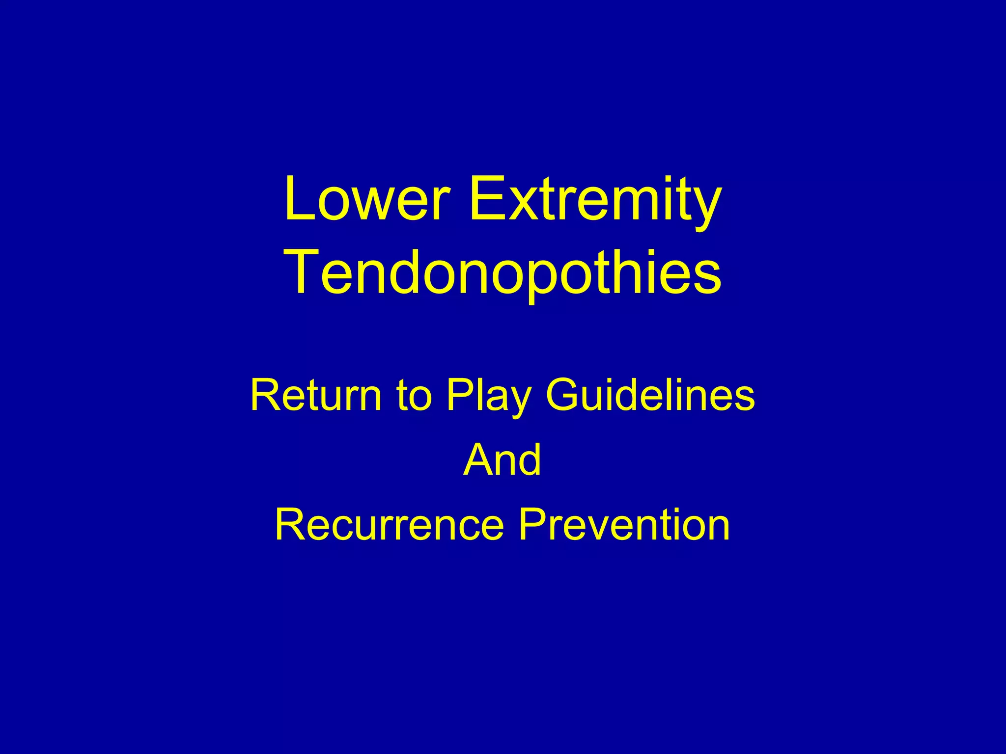 Return to Play Rehab Strategies and Recurrence Prevention for Lower ...