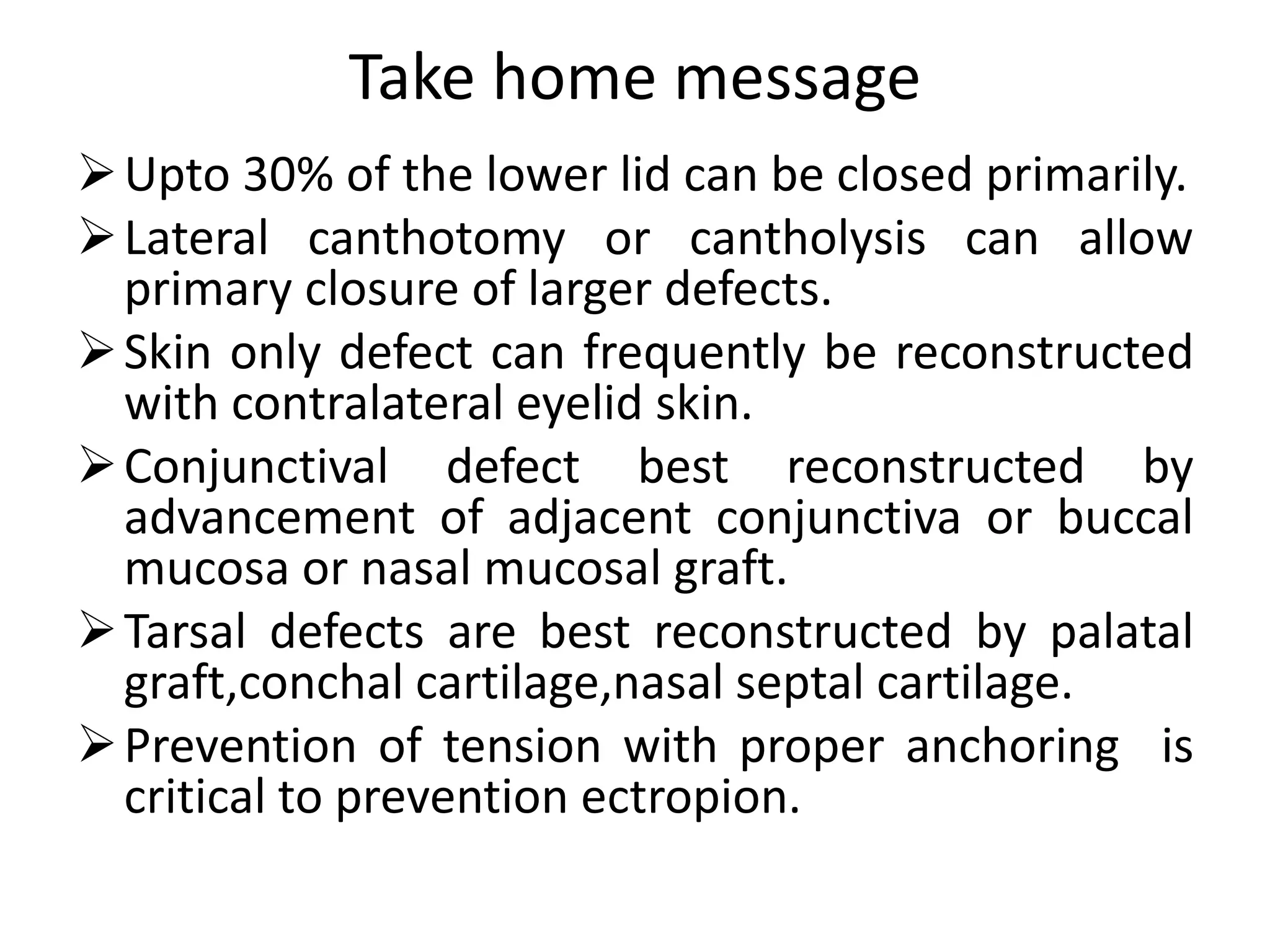 Lower eyelid reconstruction | PPTX